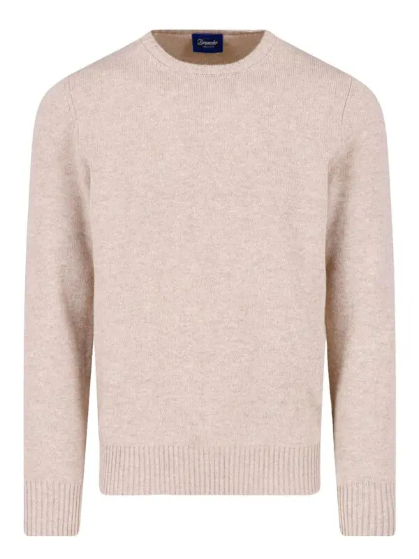 DRUMOHR 100% Cashmere Crewneck Sweater - Beige