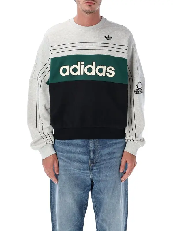 ADIDAS ORIGINALS French Terry Crewneck Sweatshirt - Grigio