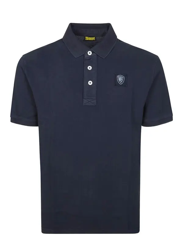 BLAUER. Classic Piquet Polo - Blu