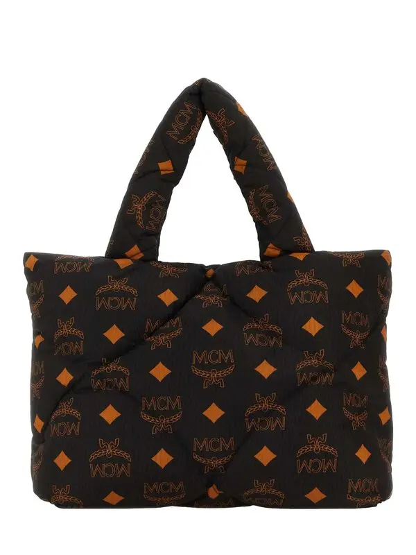 Mcm Printed Nylon Mã¼nchen Shopping Bag - Multicolor