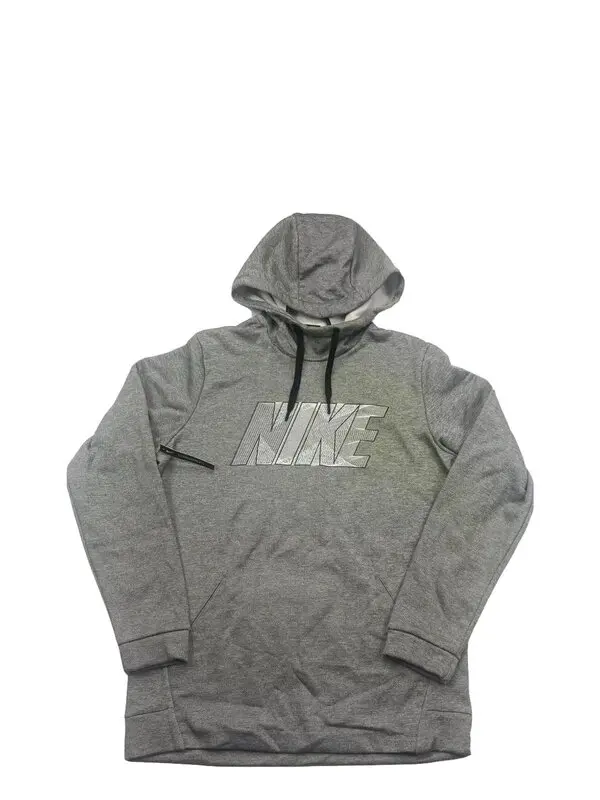 Nike Logo-print Drawstring Hoodie - Grey