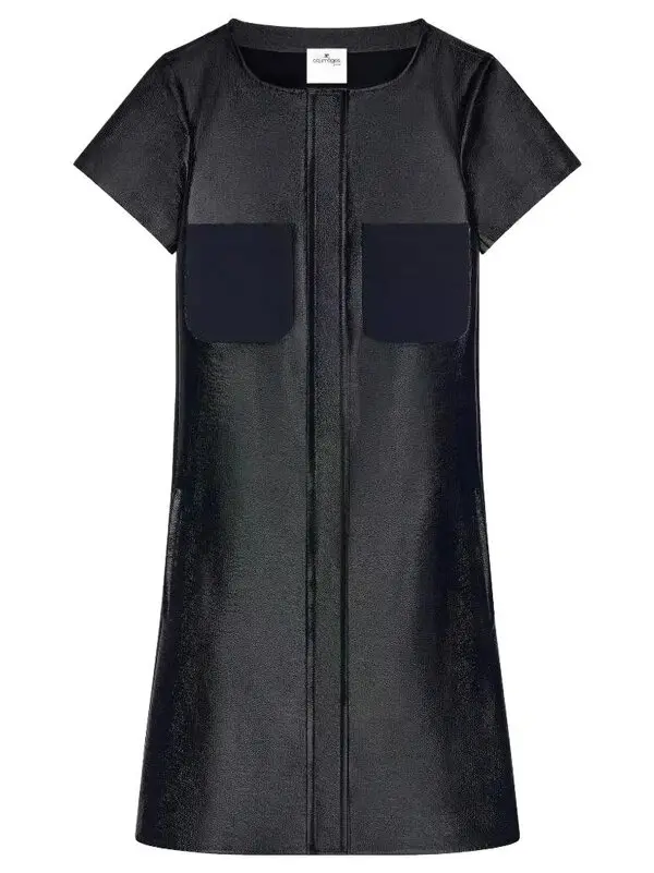 COURREGES Vinyl Patch-pocket Mini Dress - Blue