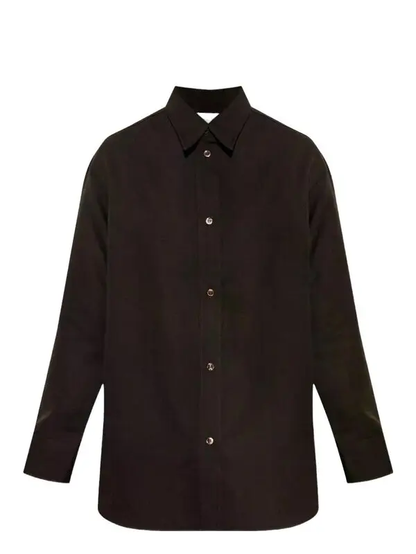 Studio Nicholson Long-sleeve Button-down Shirt - Brown