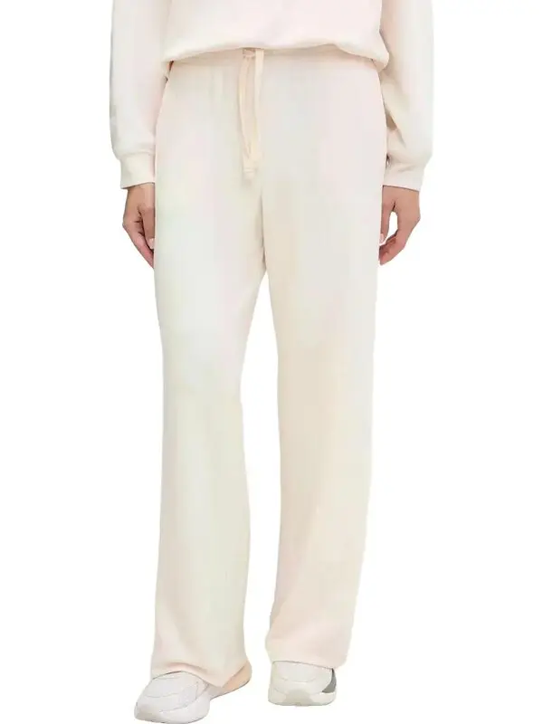 BANANA MOON Ecru White Wide Leg Drawstring Trousers - Neutrals
