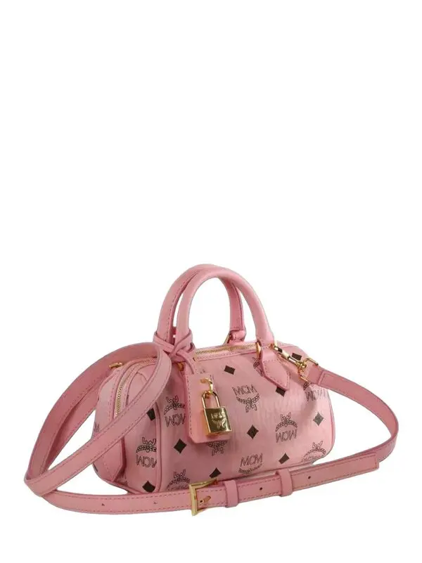 Mcm Mini Ella Padlock-detail Tote Bag - Pink