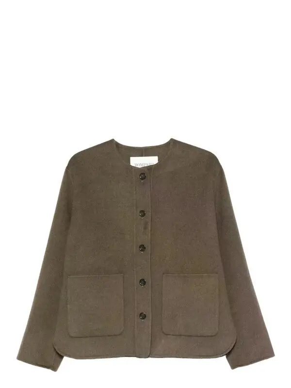 Eric Bompard Collarless Button-front Jacket - Green