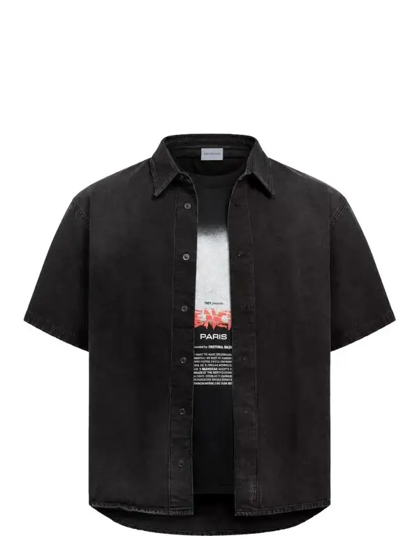 Balenciaga The Door Hybrid Shirt - Black