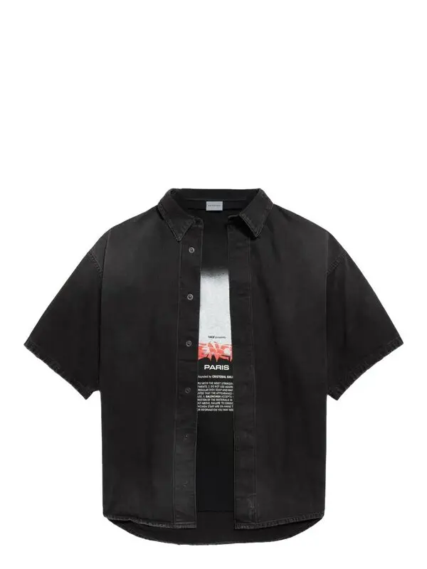Balenciaga The Door Hybrid Shirt - Black