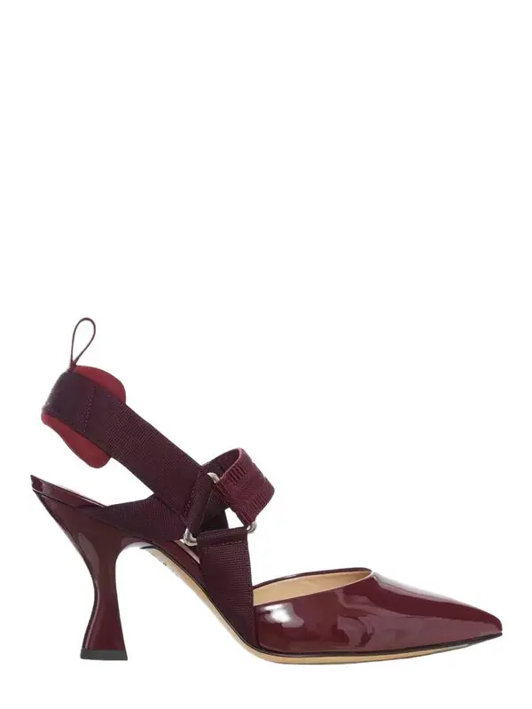 Fendi Colibrì Patent-leather Slingback Pumps - Red