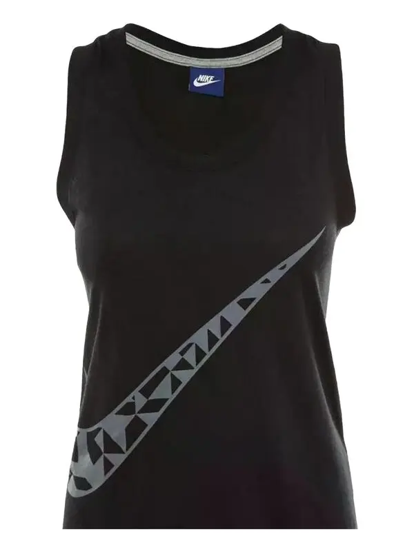 Nike Swoosh-print Tank Top - Black