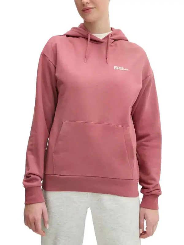 JACK WOLFSKIN Essential Logo Hoodie - Orange