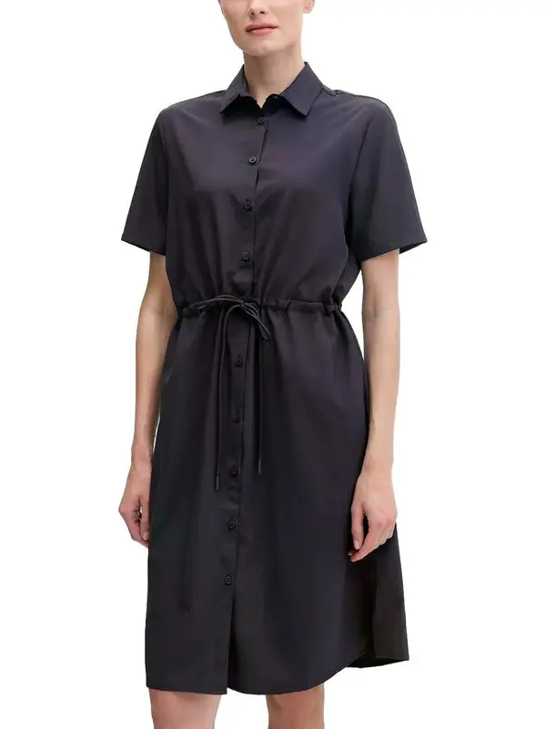 JACK WOLFSKIN Drawstring Shirt Dress - Black