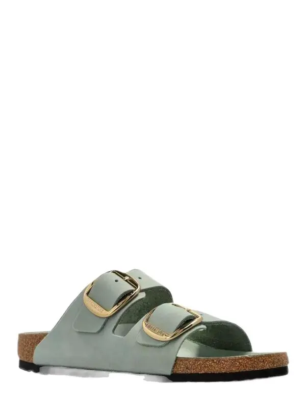 BIRKENSTOCK Arizona Big Buckle Leather Sandals - Green