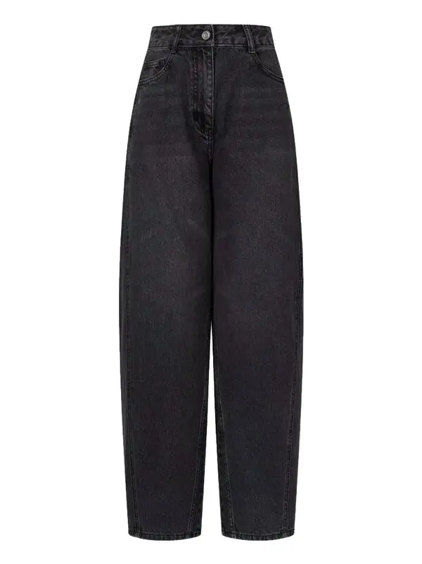 STUDIO TOMBOY Fringe-detail Tapered Jeans - Grey