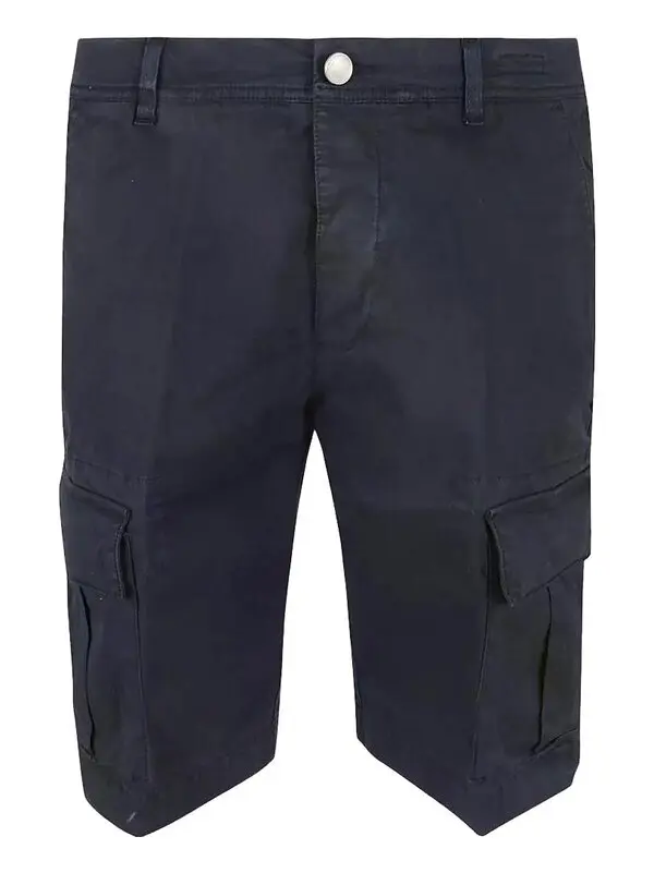 BARBA NAPOLI Buttoned Cargo Shorts - Blue