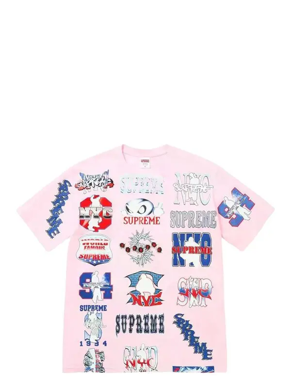 Supreme Graphic-print Short-sleeve T-shirt - Pink