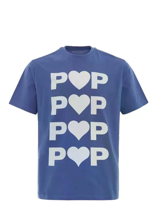 POP TRADING COMPANY Hearts Short-sleeve T-shirt - Blue