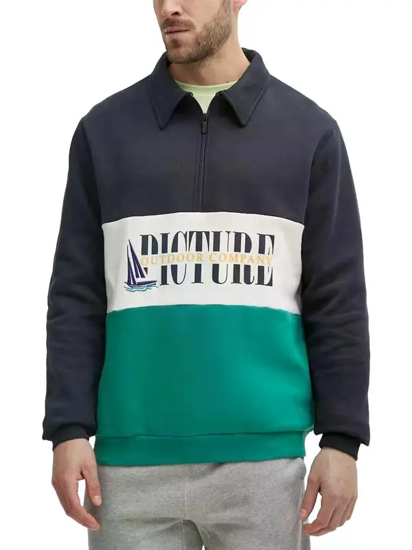 PICTURE ORGANIC CLOTHING Carawa Zip Polo Shirt - Blue