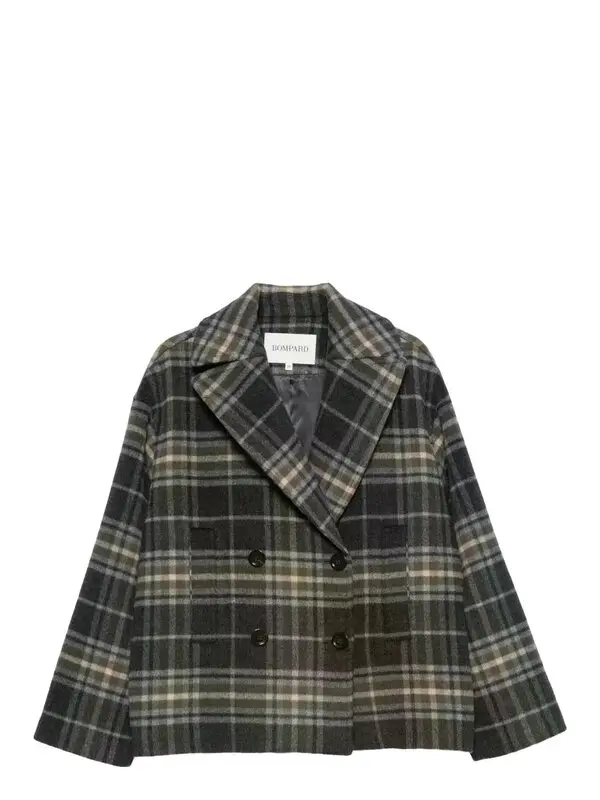 Eric Bompard Tartan Double-breasted Jacket - Grey