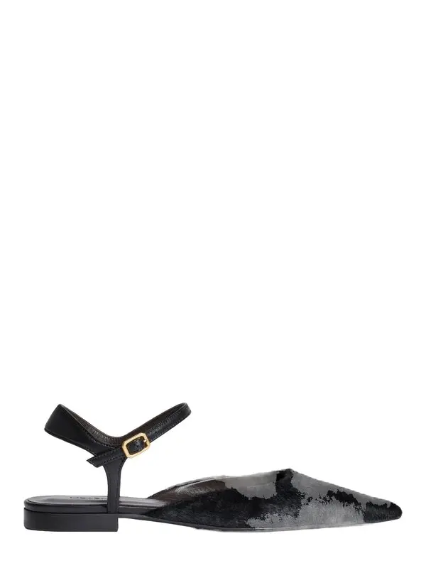 ME+EM Point-toe Flat - Black