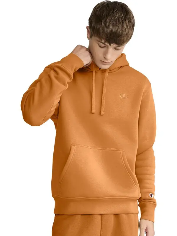 Champion Powerblend Hoodie, C Logo - Glazed Ginger