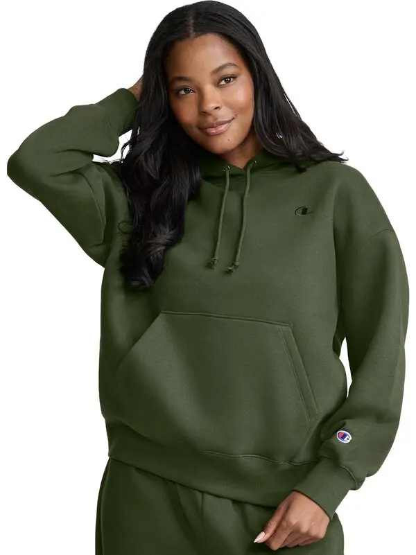 Champion Small C Freshman Powerblend Hoodie - Chive