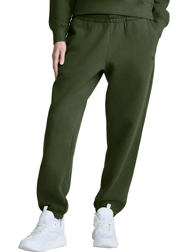 Champion Powerblend Oversized Sweatpants, C Logo - Chive