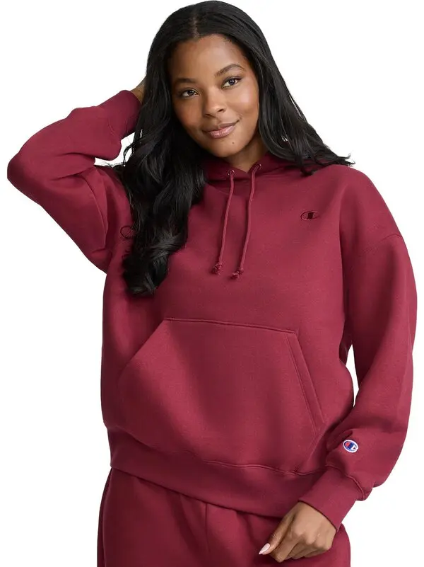 Champion Small C Freshman Powerblend Hoodie - Cabernet