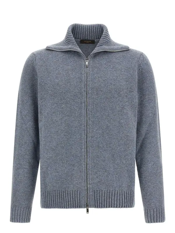 ZANONE Virgin Wool Cardigan - Blue