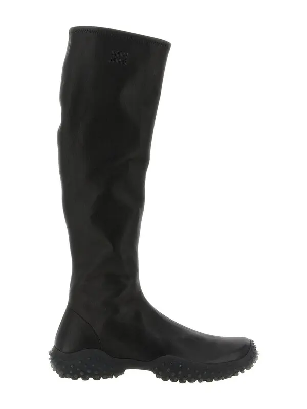 Miu Miu Stretch Nappa Boots - Black