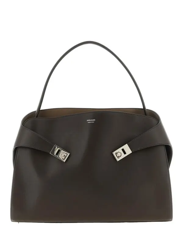 FERRAGAMO Hug Soft Shoulder Bag - Brown