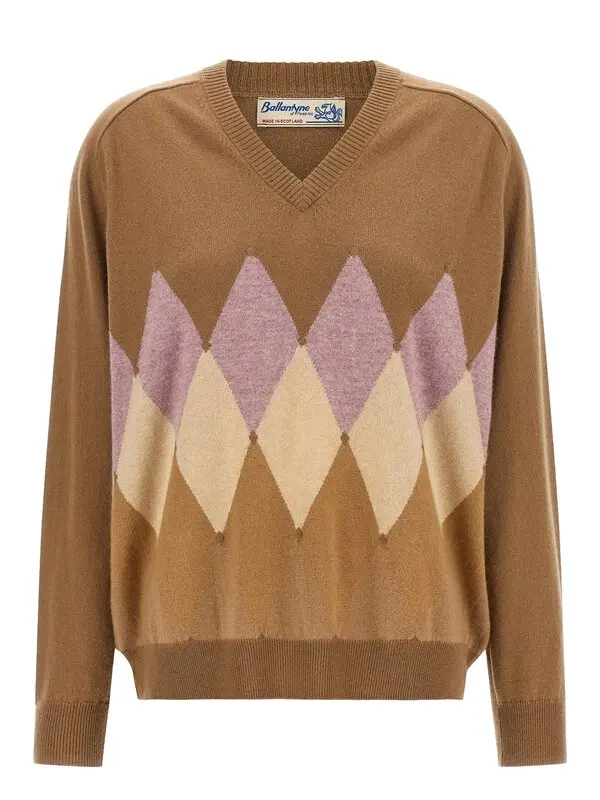 BALLANTYNE Diamond' Sweater - Brown