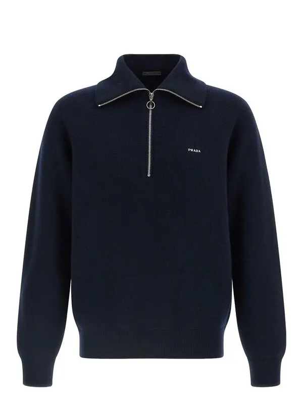 Prada Half-zip Sweater - Blue