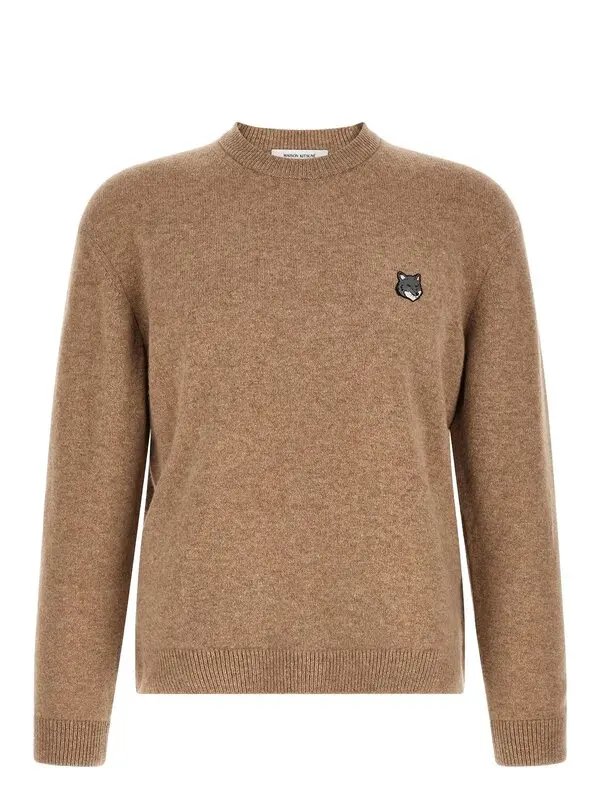 Maison Kitsuné Fox Head' Sweater - Beige