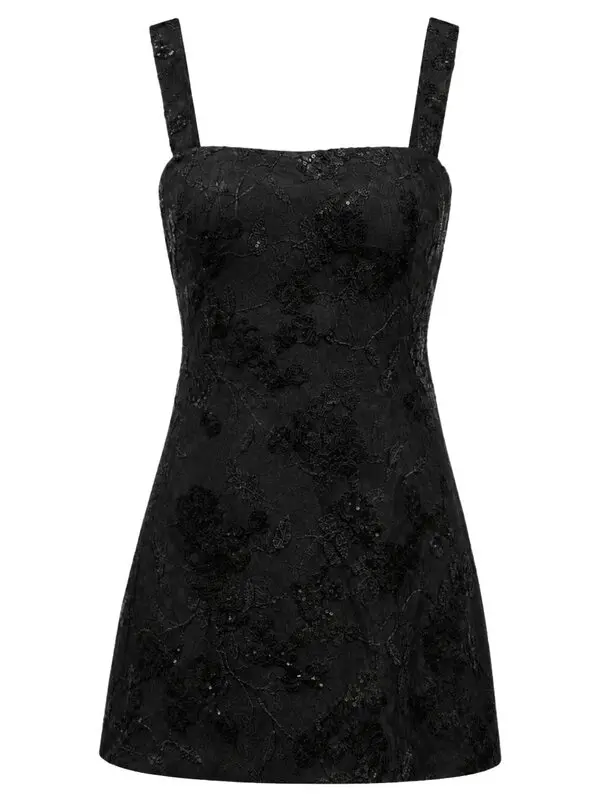 OW Ravina Sequin Mini Dress - Black
