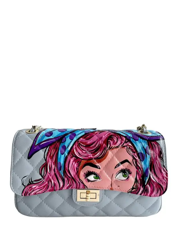 MAISON RUBAIYAT Kiki Hand-painted Leather Bag - Blue