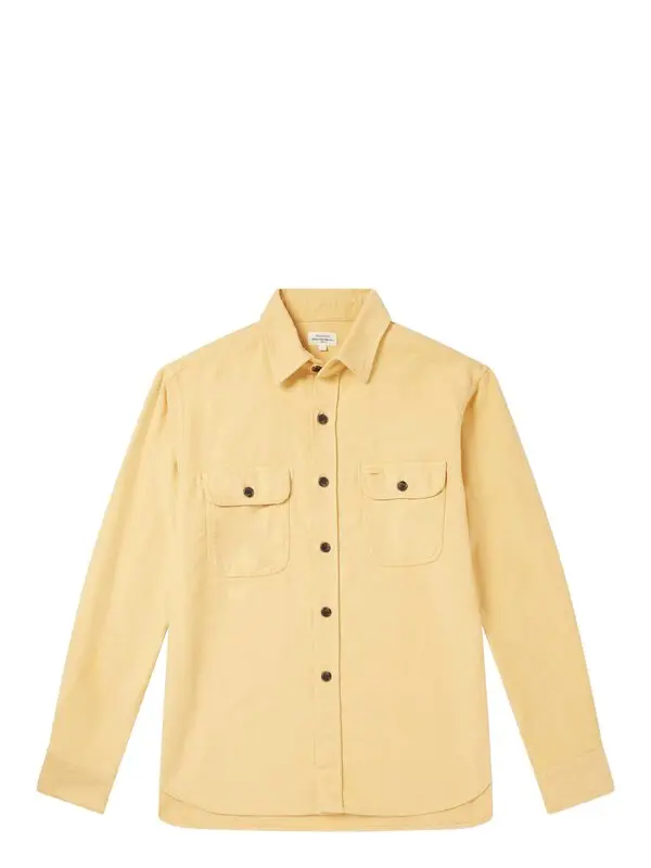 Hartford Paco Cotton-flannel Shirt - Yellow