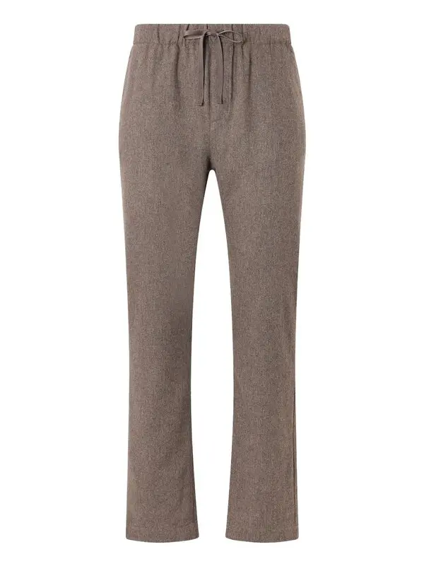 Hartford Joggy Straight-leg Wool Trousers - Brown