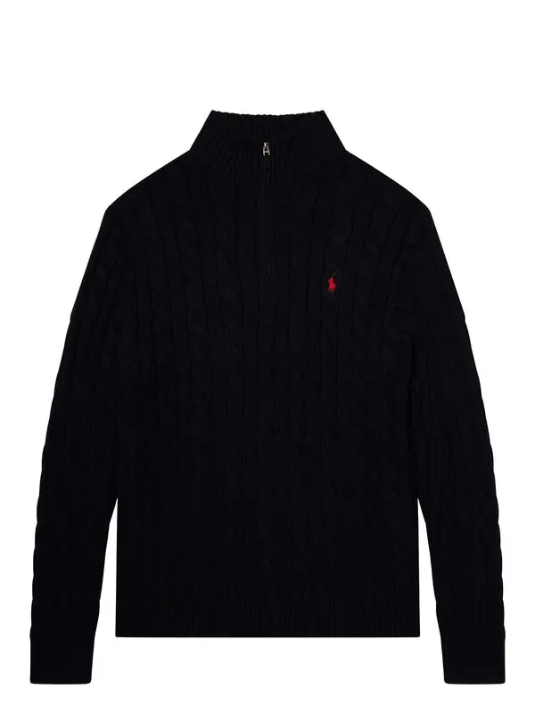 Polo Ralph Lauren Cotton Half-zip Sweater - Black