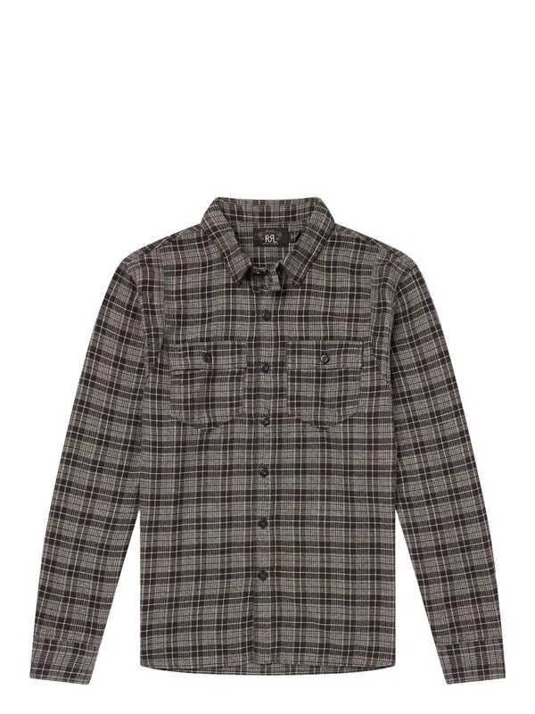 Ralph Lauren Eaton Checked Cotton-flannel Shirt - Gray