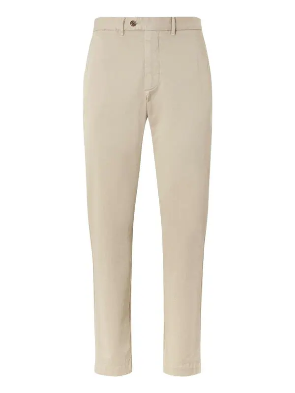Hartford Taylor Straight-leg Cotton-gabardine Trousers - Beige