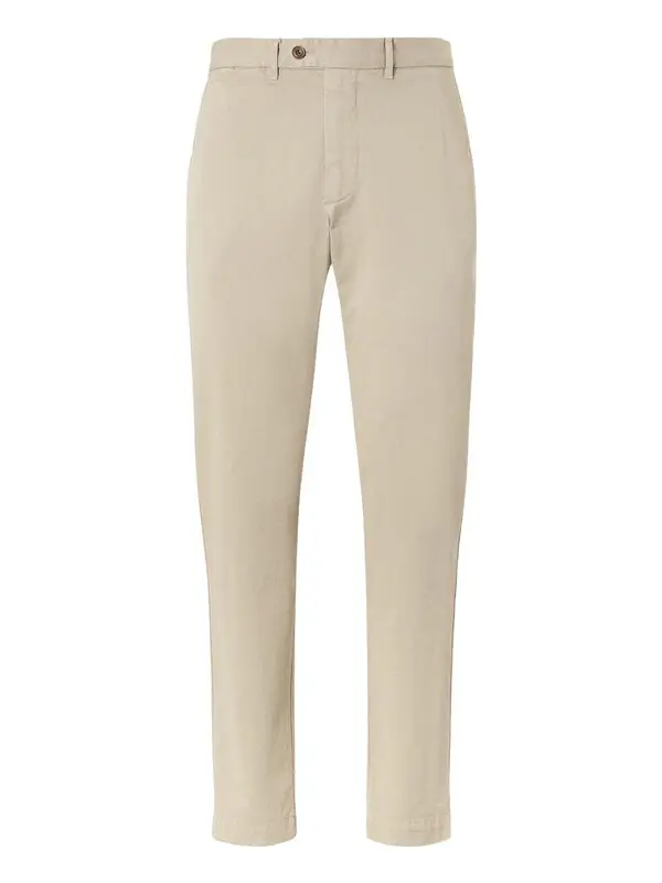 Hartford Taylor Straight-leg Cotton-gabardine Trousers - Neutrals