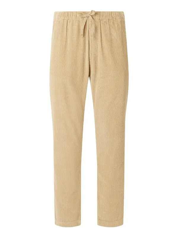 Hartford Joggy Cotton-corduroy Trousers - Neutrals