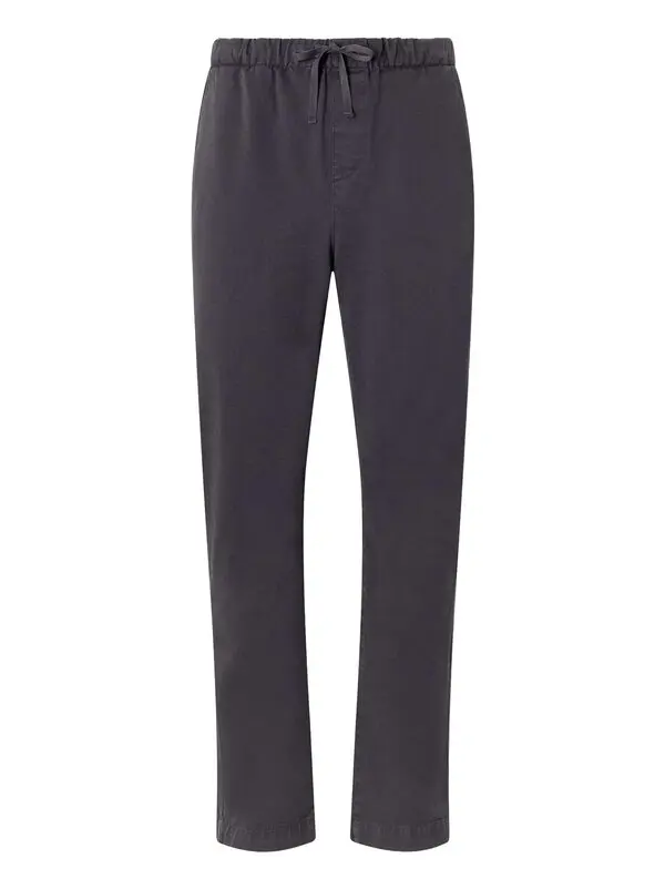 Hartford Joggy Straight-leg Cotton Gabardine Trousers - Gray