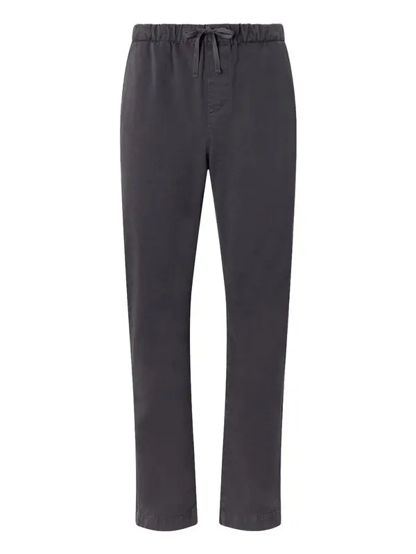 Hartford Joggy Straight-leg Cotton Gabardine Trousers - Gray
