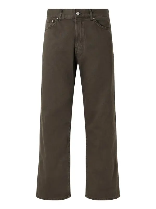 Nn07 Otis 1874 Straight-leg Organic Cotton-gabardine Trousers - Brown