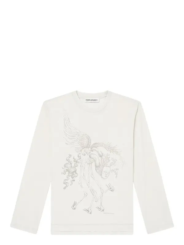 Our Legacy Printed Cotton-jersey T-shirt - White