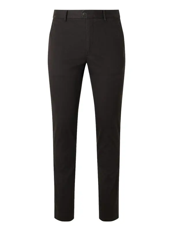 SLOWEAR Straight-leg Cotton-blend Twill Trousers - Brown
