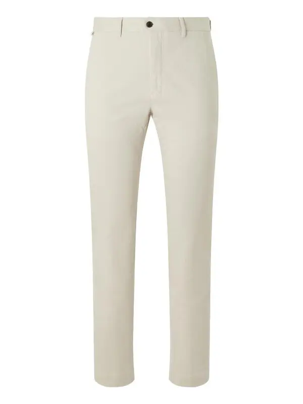 SLOWEAR Sloear Straight-leg Cotton-blend Twill Trousers - Neutrals