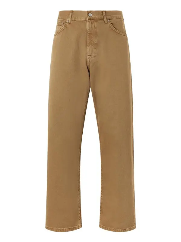 Nn07 Otis 1874 Straight-leg Organic Cotton Gabardine Trousers - Brown